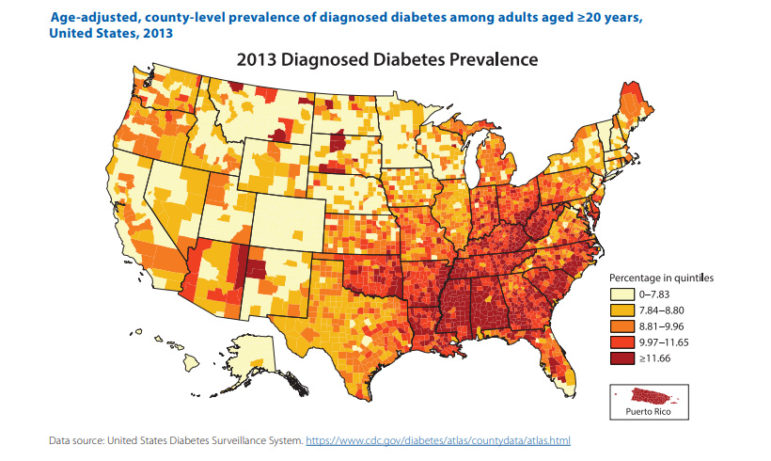 diabetes map of usa | CT Mirror