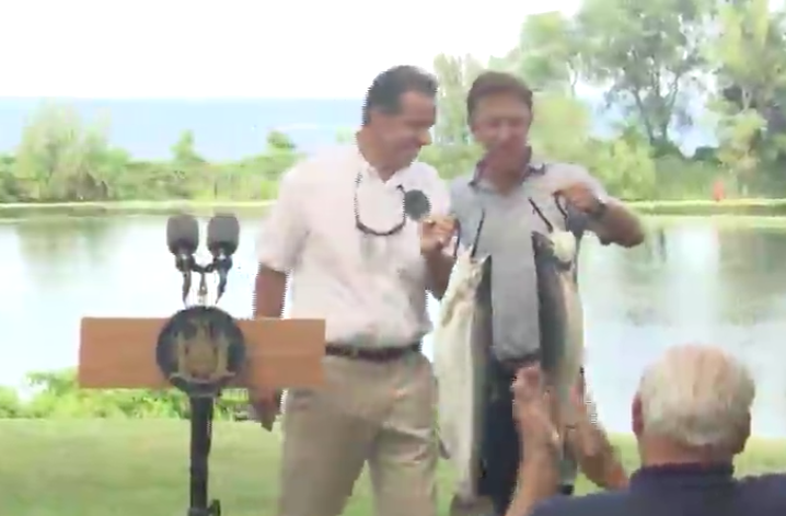 Over fishing, Lamont gets to know Cuomo