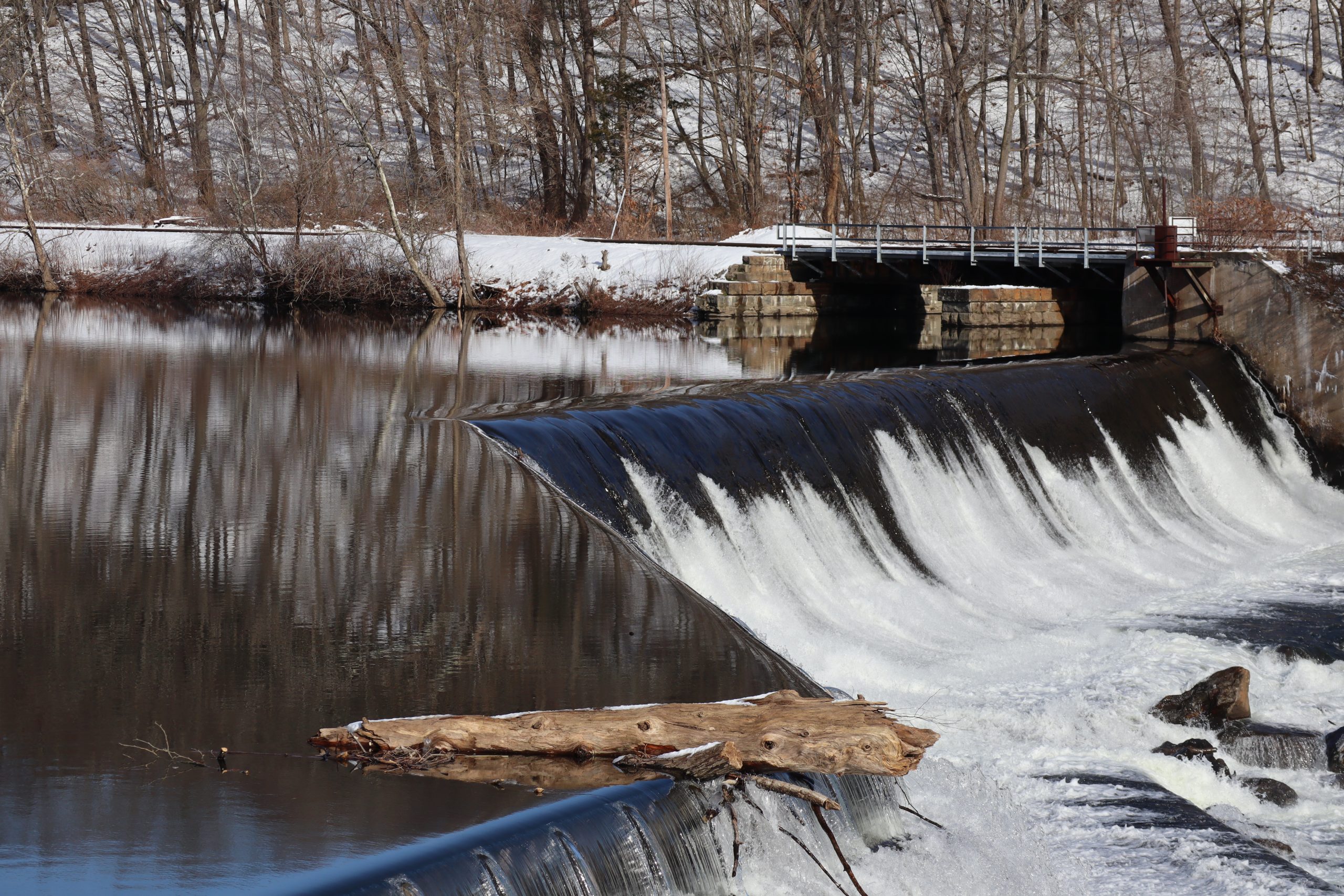 Kinneytown dam looking towrds canal entrance to Coe Pond | CT Mirror