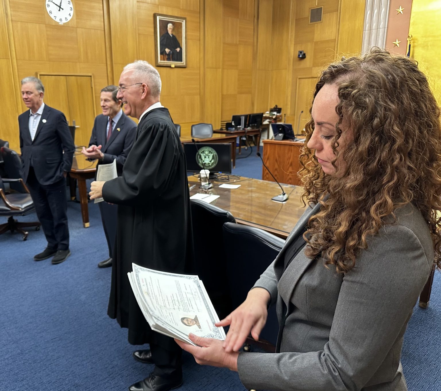 In Hartford, a judge welcomes new American citizens on Fridays