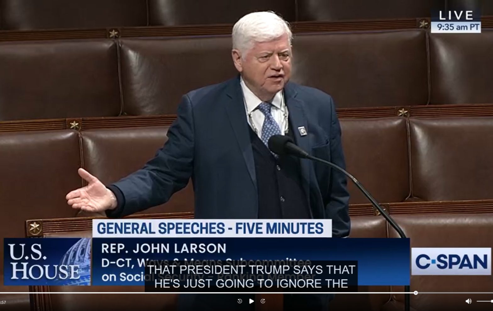 John Larson freeze on House floor due to 'complex partial seizure'